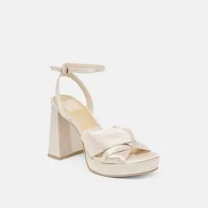 DOLCEVITA Parlo Platform Heels - Ivory Satin