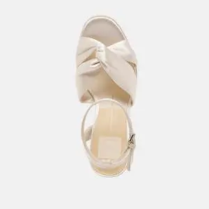 DOLCEVITA Parlo Platform Heels - Ivory Satin