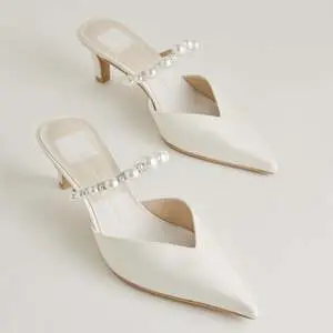 DOLCEVITA Kanika Pearl Mid Heels - Vanilla Pearls
