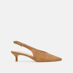 DOLCEVITA Alenna Slingback Heels - Lt Brown Suede