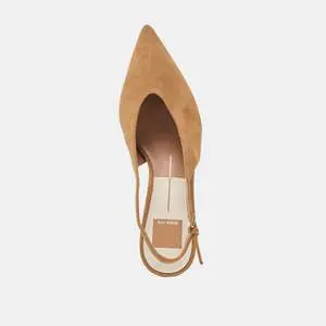 DOLCEVITA Alenna Slingback Heels - Lt Brown Suede