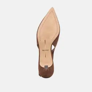 DOLCEVITA Slingback Kitten Heels - Dk Brown Suede