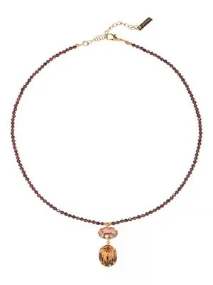 JENNIFER BEHR Freya Oval-cut Stone Necklace - Red