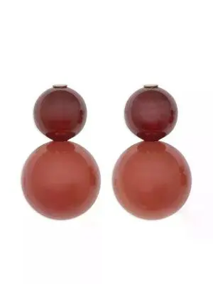 JENNIFER BEHR Cara Beaded Drop Earrings Red
