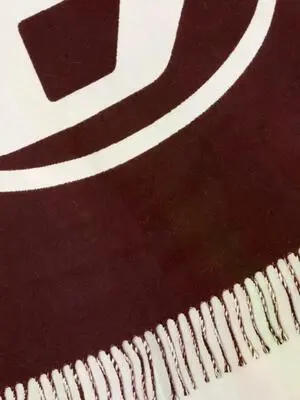 DIESEL® S-tevie Oval D-logo Fringed-edge Scarf - Brown