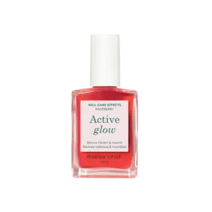MANUCURIST Active Glow Nail Polish For A Gloss Finish, Nail Strengthener And Growth - Raspberry
