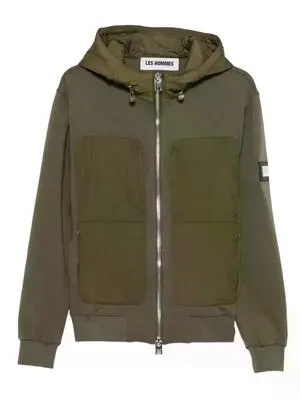 LES HOMMES Zip-up Hooded Jacket