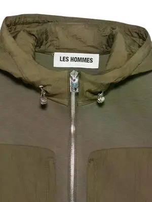 LES HOMMES Zip-up Hooded Jacket