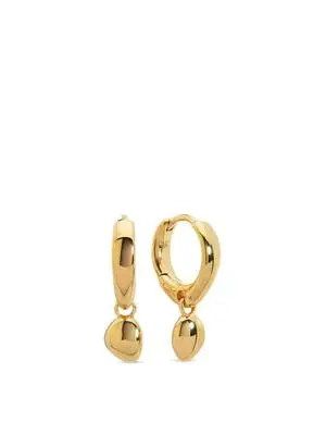 Monica Vinader Drop Huggie Earrings - Gold
