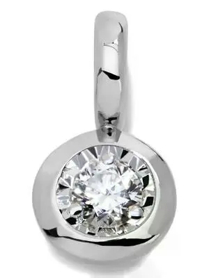 Monica Vinader Solitaire Diamond Pendant Necklace - Silver
