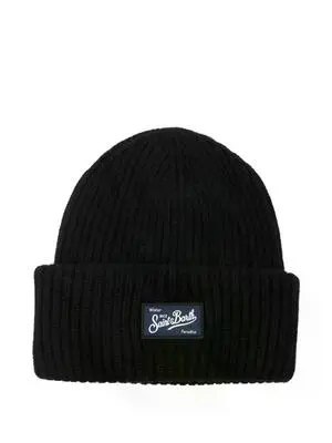 MC2 SAINT BARTH Ribbed-knit Beanie - Black