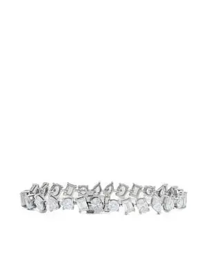JEWELS AFICIONADO 18k White Gold Diamond Confetti Tennis Bracelet - Silver