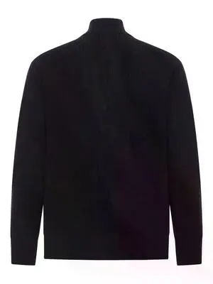 ROBERTO COLLINA Zip-up Ribbed Wool Cardigan