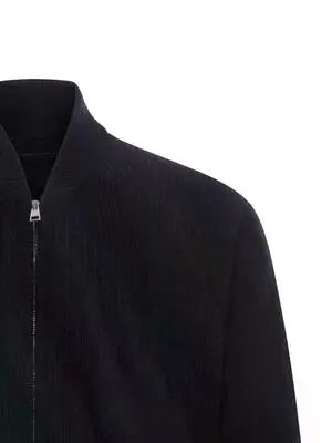ROBERTO COLLINA Zip-up Ribbed Wool Cardigan