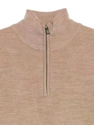 Superdry Zip-neck Sweater - Neutrals