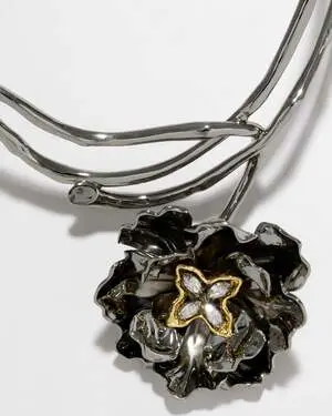 Alexis Bittar Jardin Rose Collar Necklace