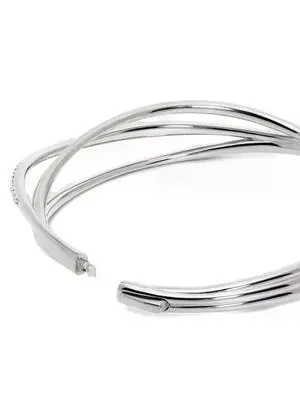 Monica Vinader Diamond Wrap Bangle Bracelet - Silver