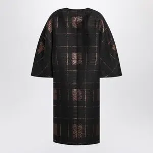 Max Mara Jacquard Lamé Cocoon Coat
