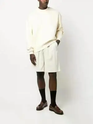 AMI Paris Logo-embroidered Patch Sweatshirt - Neutrals