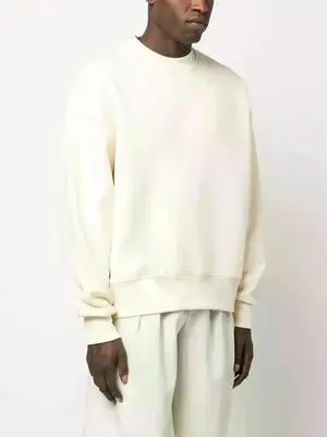 AMI Paris Logo-embroidered Patch Sweatshirt - Neutrals