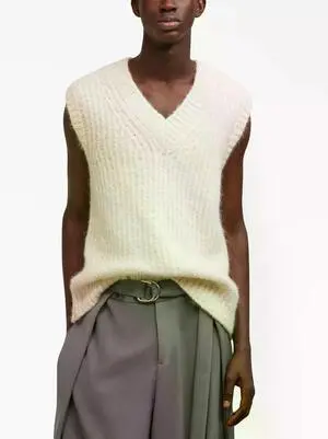 AMI Paris Ribbed V-neck Vest