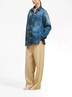 AMI Paris De Coeur-plaque Denim Jacket