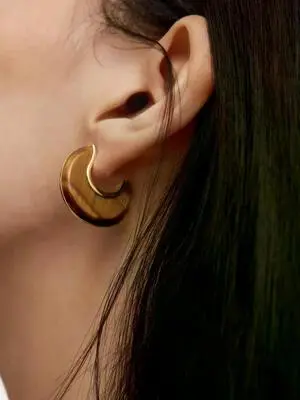 Monica Vinader Kate Young Tiger-eye Vermeil Earrings - Gold
