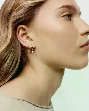 Monica Vinader Drop Huggie Earrings