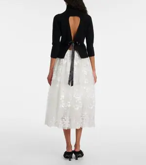 Simone Rocha Embellished Cashmere Turtleneck Sweater