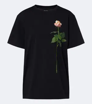 Simone Rocha Printed Cotton Jersey T-shirt - Black