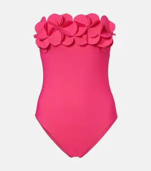 KARLA COLLETTO Tess Floral-appliqué Swimsuit - Pink