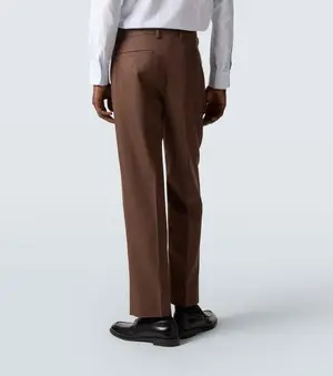 Zegna Cotton And Wool Straight Pants