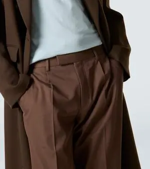 Zegna Cotton And Wool Straight Pants