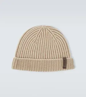 Sease Dinghy Ribbed Cashmere Beanie - Beige