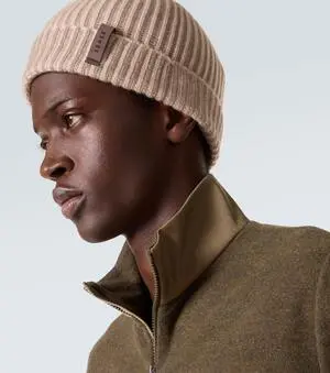 Sease Dinghy Ribbed Cashmere Beanie - Beige