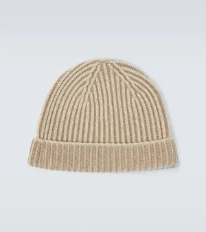 Sease Dinghy Ribbed Cashmere Beanie - Beige