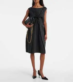 Prada Ruffled Virgin Wool Mini Dress