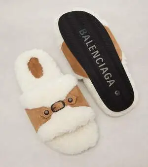 Balenciaga Suede Slides
