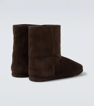 Balenciaga Alaska Soft Suede Ankle Boots - Brown