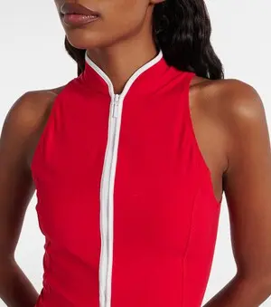 Hunza G Katya Zip-up Swimsuit - Red