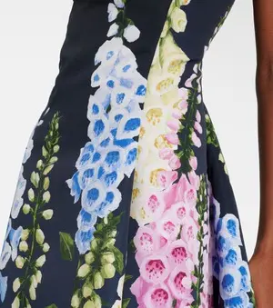 Oscar De La Renta Floral Faille Cocktail Dress - Multicoloured