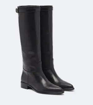Prada Knee-high Leather Boots - Black