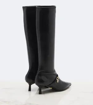 Prada Knee-high Leather Boots - Black