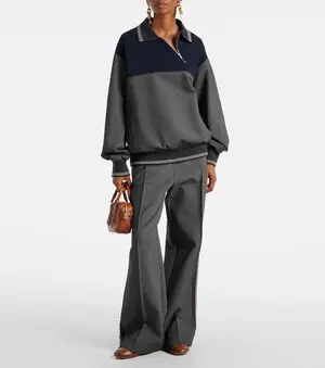 Miu Miu Logo Leather Lace-up Sneakers - Brown