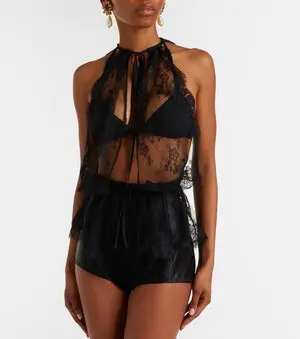 Dolce & Gabbana Lace Bodysuit - Black