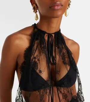 Dolce & Gabbana Lace Bodysuit - Black