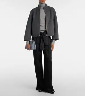 Extreme Cashmere Motor Wool And Cashmere Bomber Jacket