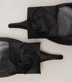 Saint Laurent Dakota 50 Crêpe Satin Slingback Pumps - Black