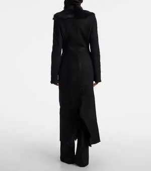 Magda Butrym Shearling-trimmed Suede Coat