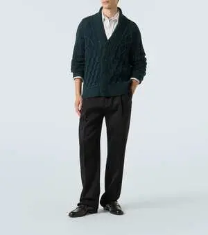 Zegna Cable-knit Cashmere Cardigan